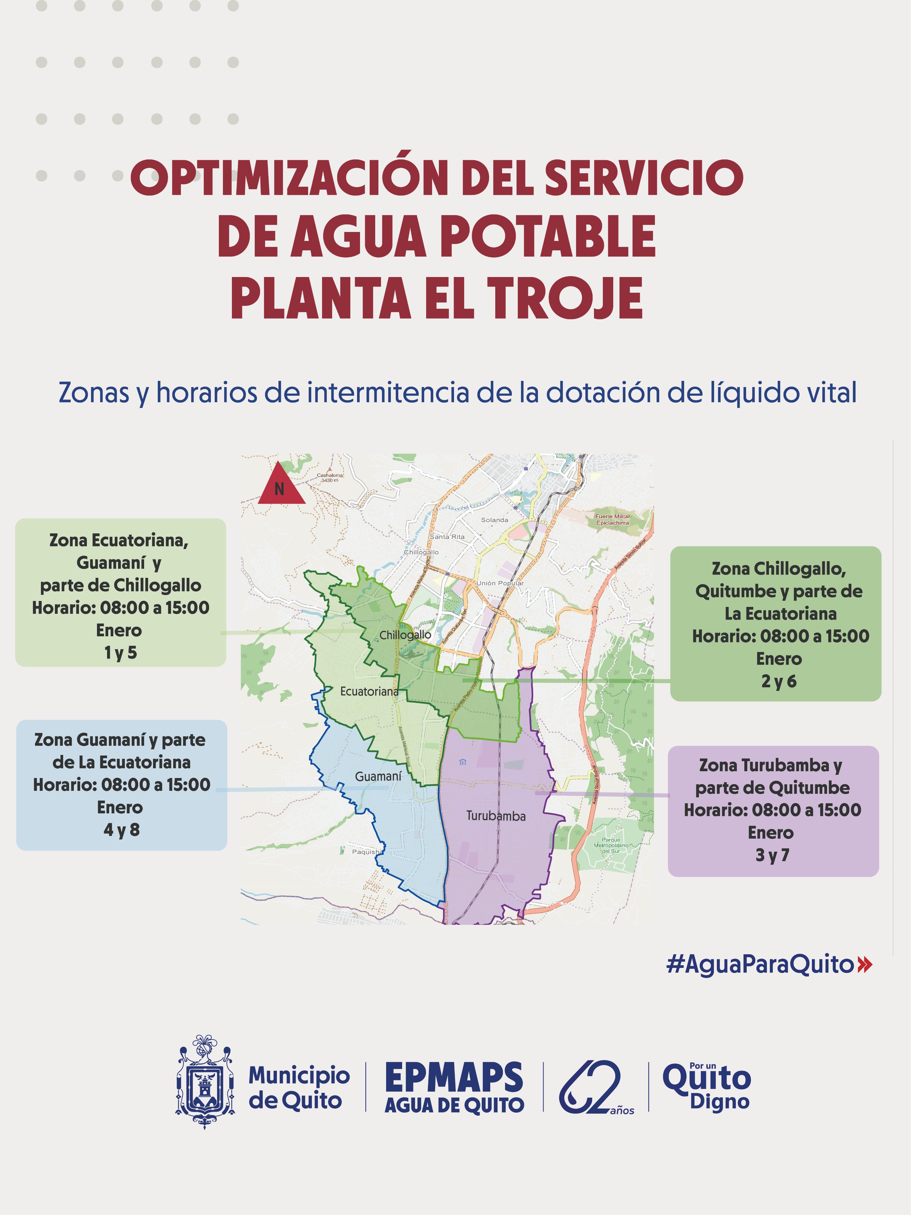 Barrios del sur de Quito se quedarán sin agua potable por lapsos de ...
