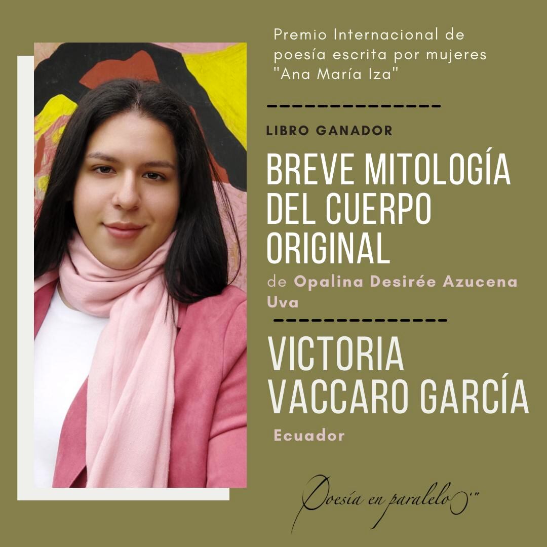 La autora ecuatoriana Victoria Vaccaro gana el Premio Internacional de ...